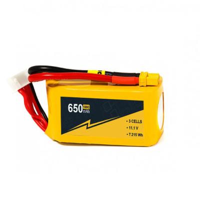 中国 650mAh 3S 高電圧ドローン リポ電池 11.1V 50C-100c XT30コネクタ付き 販売のため