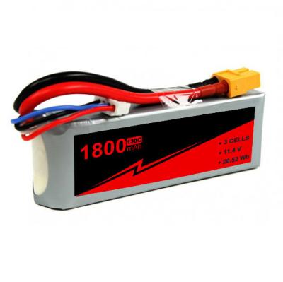 中国 3S 11.4V 高電圧 LiHV ドローン リポ バッテリー パック 1800mAh 65~130C 販売のため