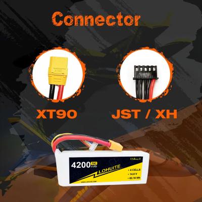 Cina RC Parts 4200mAh 4S Lipo Battery 14.8V XT60 Deans EC5 T For Axial Airplanes Cars Boat in vendita