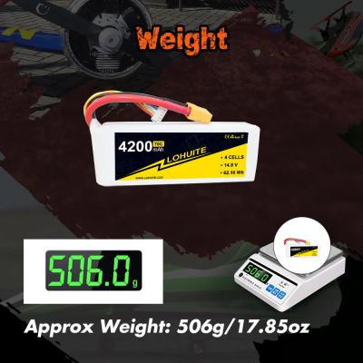 Cina RC Parts 4200mAh 4S Lipo Battery 14.8V XT60 Deans EC5 T For Axial Airplanes Cars Boat in vendita