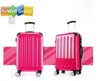 Cina Tiri borse a 28 pollici a 24 pollici dei bagagli del carrello dell'ABS + del PC del contenitore di Rod duro in Rosa in vendita