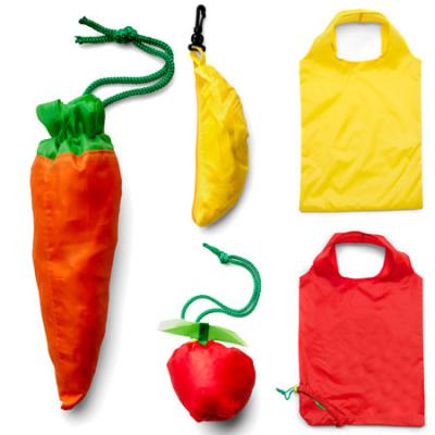 Cina il Nonwoven pieghevole del poliestere 190T ha stampato il sacchetto della spesa per frutta, vegatable in vendita