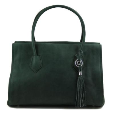 Cina Le signore verde scuro molli rivestono di pelle le borse/borse di affari con il rivestimento del cotone in vendita