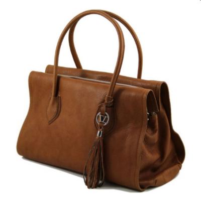 Cina L'affare di cuoio delle signore molli di Brown scuro insacca con il dettaglio della nappa, borsa di affari delle donne in vendita