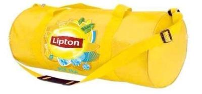 Cina il viaggio su misura rotolo di 600D 40cm insacca il modo che stampa il logo di Lipton sulla parte anteriore in vendita