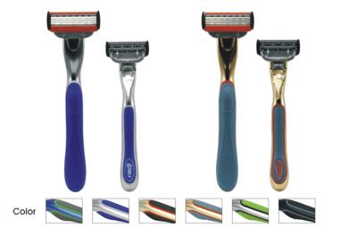 Cina Il rasoio di rasatura manuale imperniato della maniglia di plastica capa include le lame del regolatore 6 in vendita