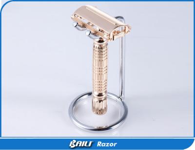 Cina OEM di lunghezza del rasoio 9.5cm dell'oro di Rosa del rasoio di sicurezza della farfalla dell'uomo accettabile in vendita