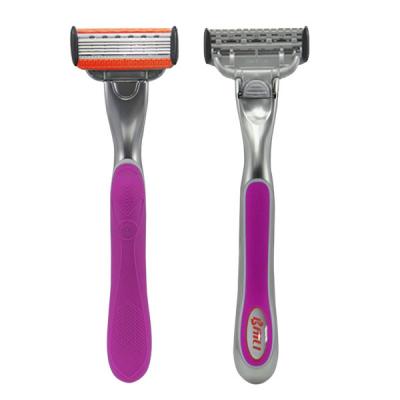 Cina Lama rosa bianca 5/3 della maniglia del metallo che rade rasoio per le donne Bailishaver - Kelly in vendita