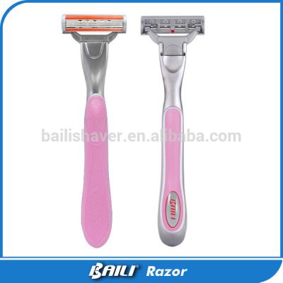 Cina Lama 5 che rade rasoio per le signore, metallo rosa sexy con la maniglia di gomma in vendita