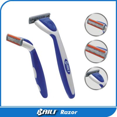 China Fluxus Series Triple Blade Mens Shaving Plastic Razor Set Pivoting Head for sale