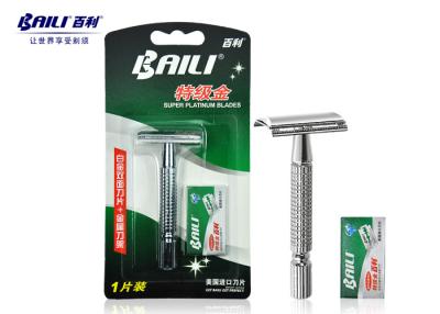 China BT131 Traditional Men Chrome Safety Razor Classic Shaver Blade for sale