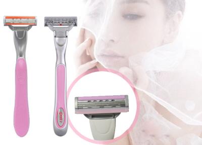Cina Rasoio di rasatura manuale rosa sexy dell'ente femminile con il triplo & cinque la ricarica Cartirdge in vendita