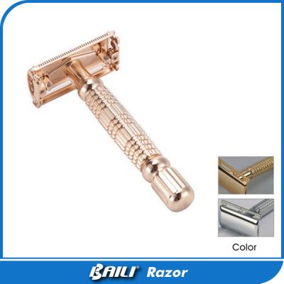 Cina Rose Gold Retro Style Metal Alloy Butterfly Safety Razor Double Edge Blade in vendita