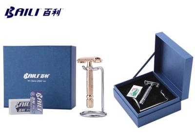 Cina Placcatura stabilita dell'argento dell'oro di Rosa del rasoio di sicurezza del bordo del doppio della lama di 5 ricariche in vendita