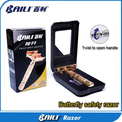 China Double Sided Safety Razor Straight Edge Razor With Gift Box for sale