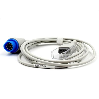 China Compatible With Biolight M7000_8000_9000_9500 Monitor Oximeter Extension Cable (12-pin Main Cable) for sale