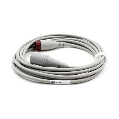 China Compatible 12-Pin Round IBP Invasive Blood Pressure Cable with Abbott Interface for PH-ILIPS & Mindray 78205/78345 for sale