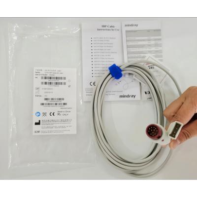 China Original IBP Invasive Blood Pressure Cable with Red Head Utah Connector for Mindray IPM/T/N Series Patient Monitors for sale