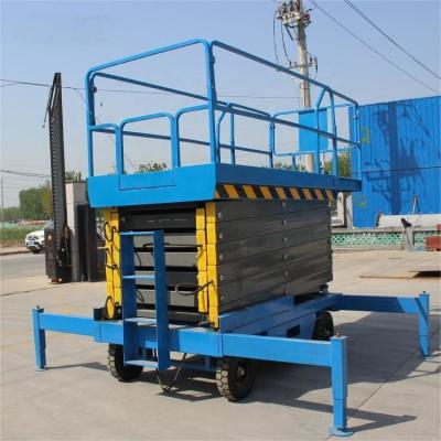 China Aerial Platform 6m 8m 10m 12m 14m Skylift Mobile Lifter Scaffolding Hydraulic Scissor Lift for sale