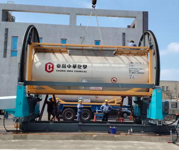 Quality 380V Turnover Rotation Machine iso tank rotation machine capable of handling heavy iso tanks with rotation and positioning for sale
