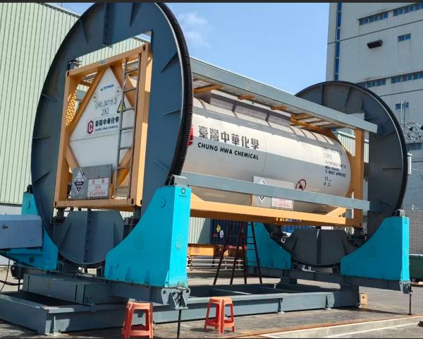 Quality 5Ton Tank ISO Container Turnover Rotation Machine Rotation Revolving Frame Machine for sale