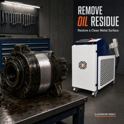 China Industrial Portable Laser Cleaner to Remove Oil Stains and Restore Clean Metal Surface for sale