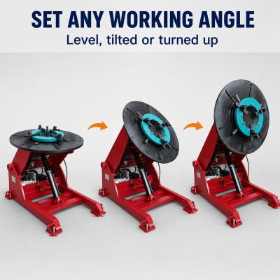 China Hydraulic Tilting Welding Positioner | Set Any Working Angle, Level, Tilted or Upright for Pipe Welding & Fabrication for sale