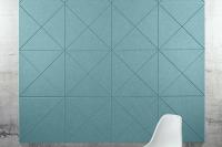 China V Shape Purple Polyester Sound Absorbing Panels High Density for sale