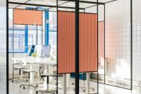 China V Shape Purple Polyester Sound Absorbing Panels High Density for sale