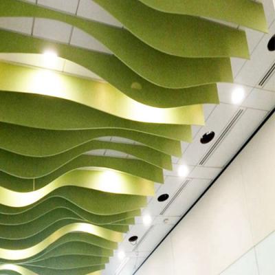 Cina Mattonelle ritenute acustiche a prova di fuoco del soffitto 20mm dell'ufficio del poliestere in vendita
