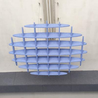 Cina Mattonelle ritenute acustiche a prova di fuoco del soffitto 20mm dell'ufficio del poliestere in vendita