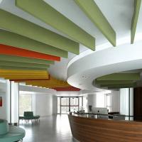 China 100% Polyester 25mm 3000gsm Acoustic Ceiling Panels for sale