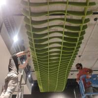 China 100% Polyester 25mm 3000gsm Acoustic Ceiling Panels for sale