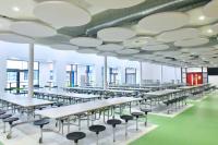 China OEKO 100％ Polyester Fabric Acoustic Ceiling Panels Geometry Shaping for sale