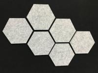 China 12mm Thickness Hexagonal Decorative Wall Ceiling Polyester Acoustic Panels for sale