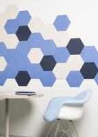 China 12mm Thickness Hexagonal Decorative Wall Ceiling Polyester Acoustic Panels for sale
