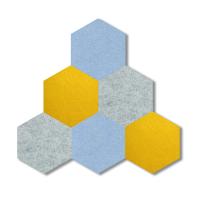 China Hexagon Background Interior Decorative Polyester Acoustic Panels EN13501 for sale