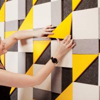 China Recyclable Sound Absorbing Panels Acoustic Diffuser Wall Panels for sale