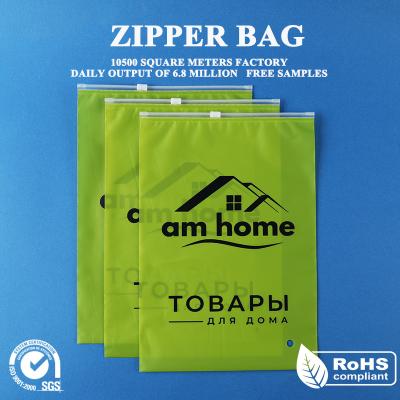 China Plastic Poly PE CPE PVC EVA Slider Zipper Packaging Bag For Clothes Garment Apparel for sale