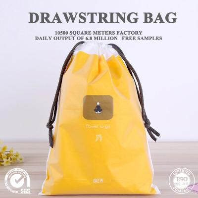 China Thickened Tear Resistant Reusable Drawstring Bags Dustproof Clear Pvc Drawstring Bag for sale