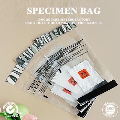 China Color Labeled Biohazard Specimen Bag Anti-leakage for Infectious Samples and Epidemic Sampling Collection for sale