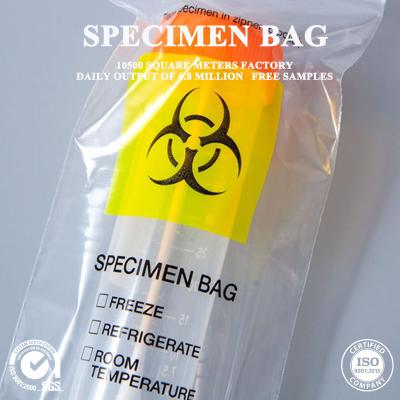 China Custom Label Area Specimen Bag Convenient for Writing Patient Info in Hospital and Diagnostic Labs for sale