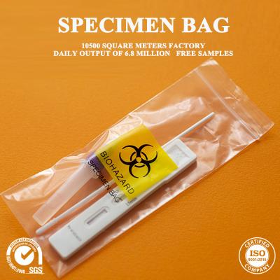 China Double Zipper Sealed Specimen Shipping Bag For Liquid Biological Sample Safe Delivery for sale