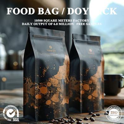 China Stand Up Pouch with One-Way Degassing Valve and Resealable Zipper for Multi-Layer Laminate Coffee Packaging for sale