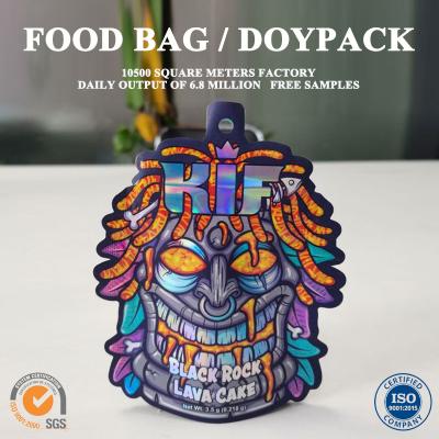 China Cream White Multi-Layer Laminate Stand Up Zipper Pouch for Odor Proof Food Grade Safe Packaging for sale