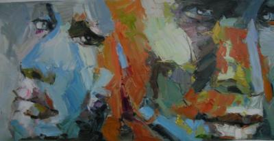 China hand made modern oil painting on canvas for sale