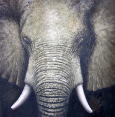China hand painted animal art oil painting for sale