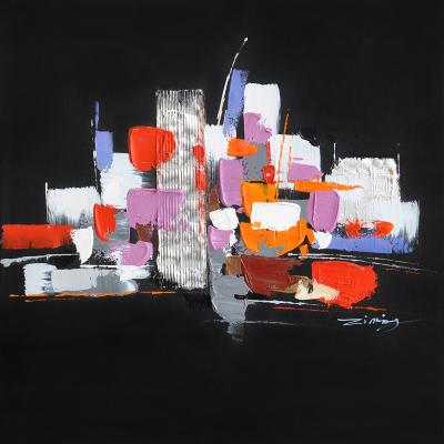 China hand made modern abstract art oil painting on canvas for sale
