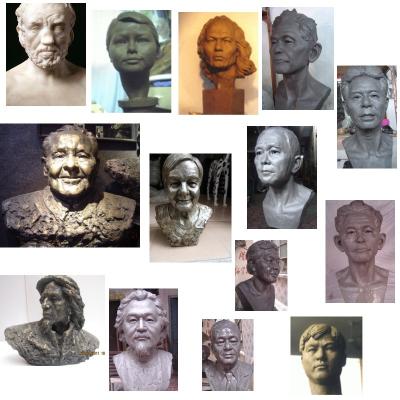 China portrait art sculpture in resin,portrait sculpture in bronze for sale