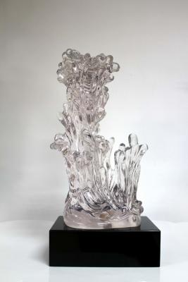 China clear resin sculpture,transparent scupture for sale